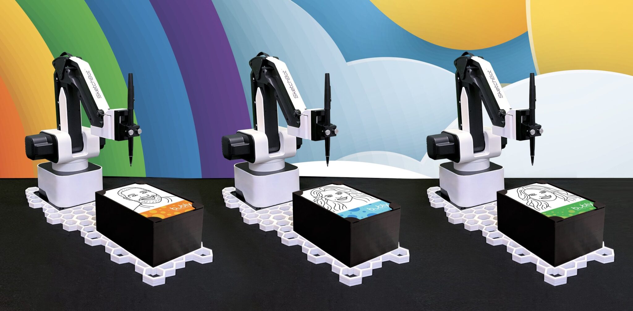 Sketch photo booth - AI Sketchbot draw me photo booth rental India